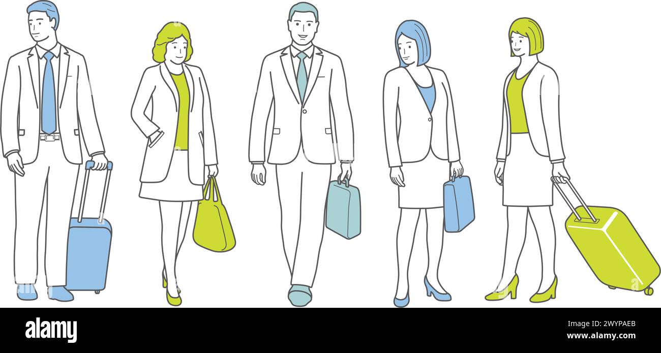 Business People Vector Illustration Set In Flat Design Style Isolated ...