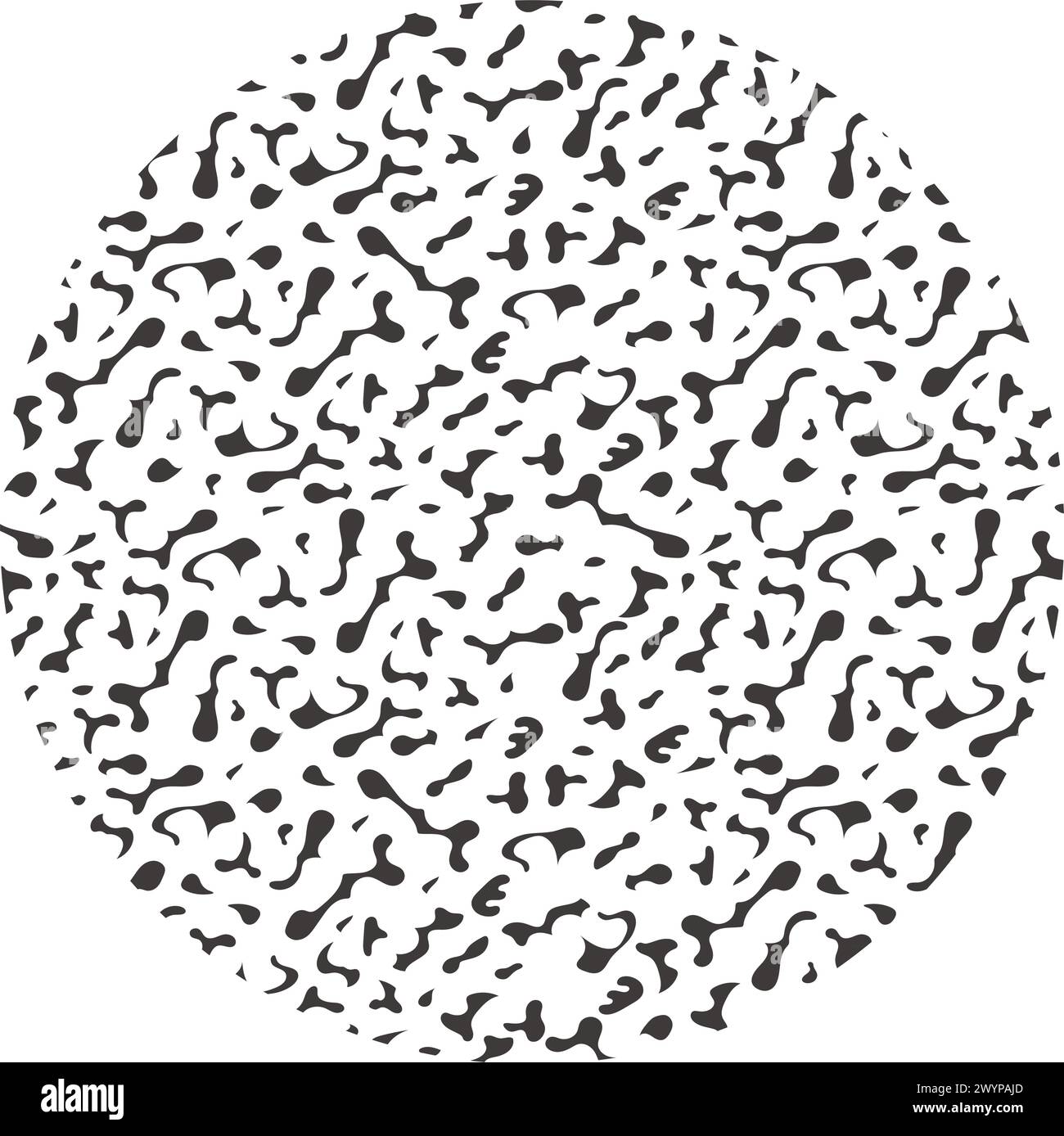 Vector Abstract Amorphous Round Pattern Illustration Isolated On A White Background Stock Vector