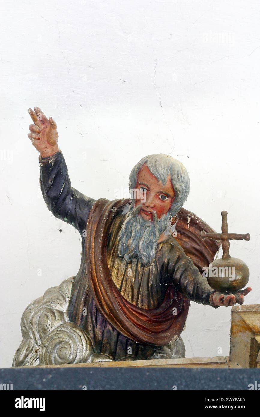 God the Father, statue on the main altar in the chapel of Saint ...