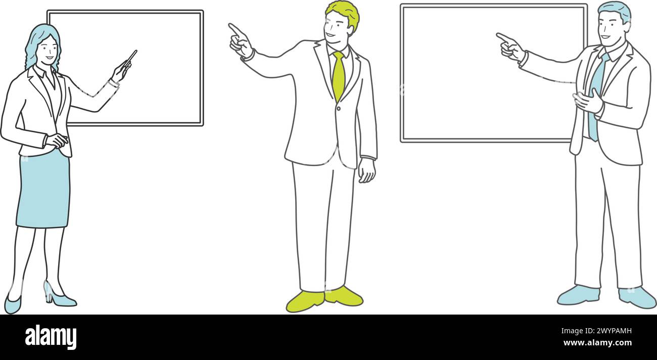 Business People Vector Illustration Set In Flat Design Style Isolated ...