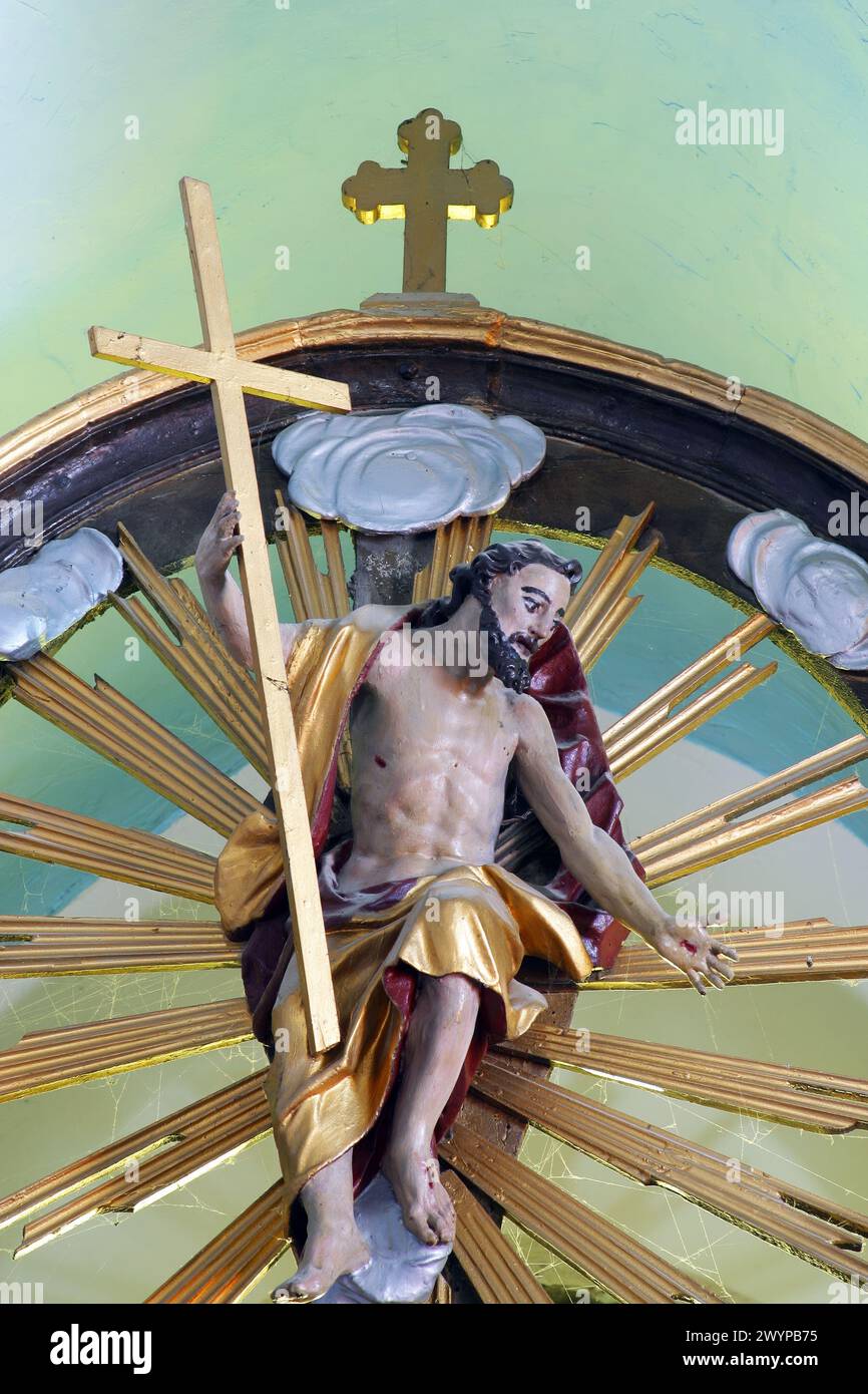 The Risen Christ statue on the main altar in All Saints Parish Church ...