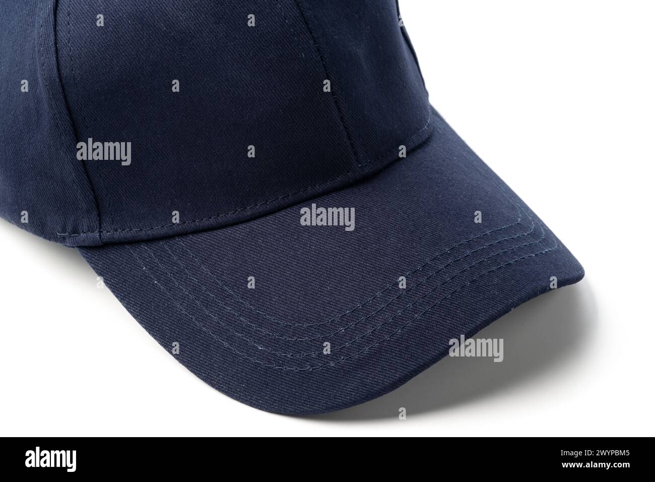 Navy Blue Baseball Cap on a White Background With Clear Lighting Stock ...