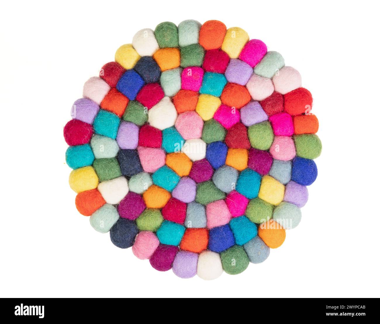 Colorful coaster isolated on a white background Stock Photo - Alamy