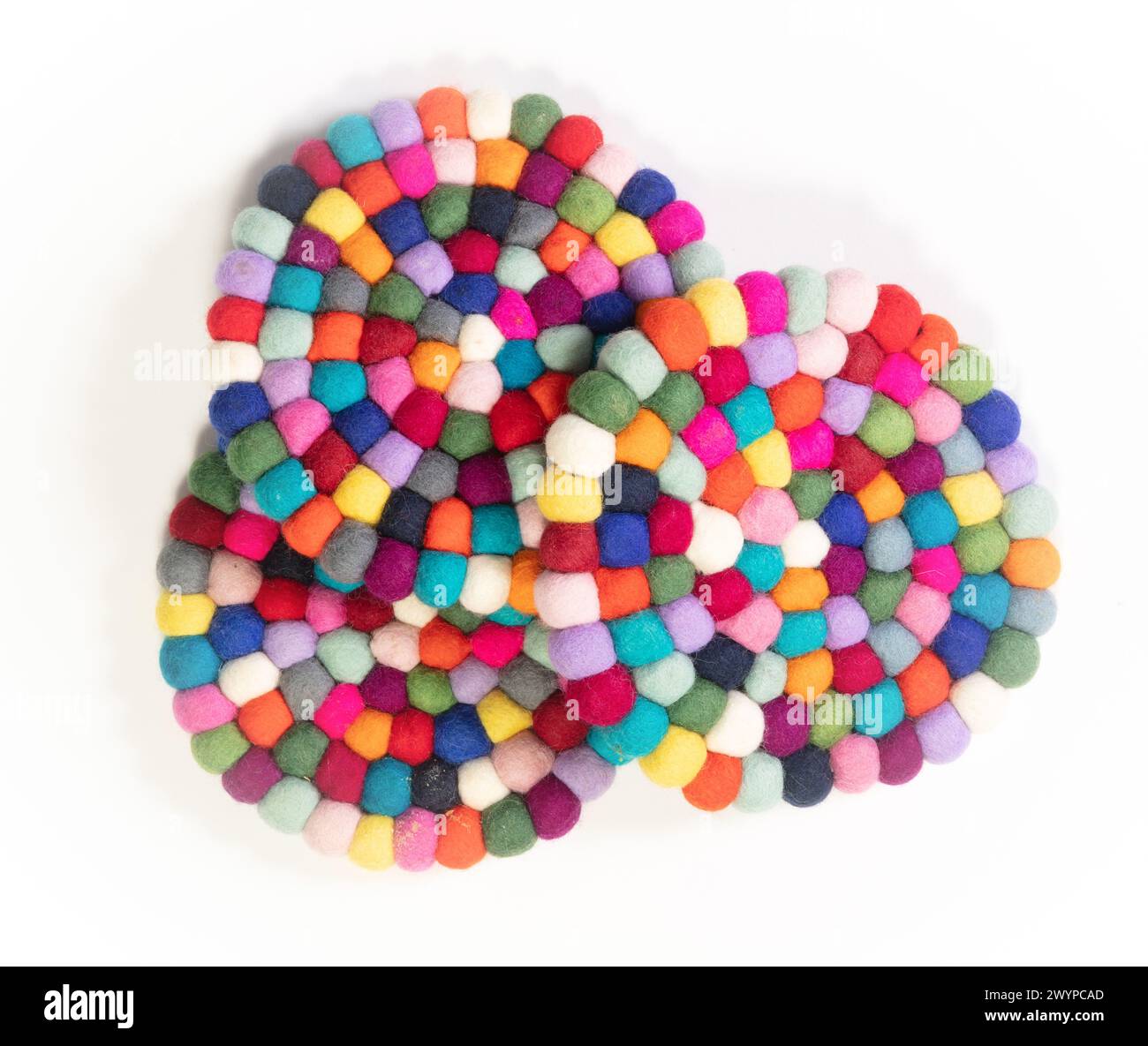Colorful coasters isolated on a white background Stock Photo - Alamy
