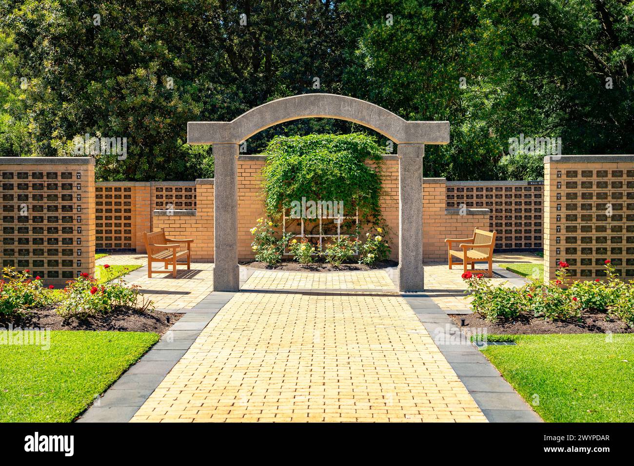 Landscapes in Springvale Botanical Cemetery, Melbourne, Australia Stock ...