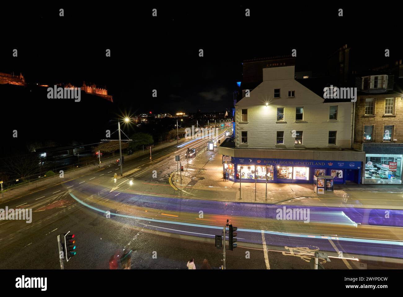 Street at night in Edinburgh, Scotland, UK Stock Photo - Alamy