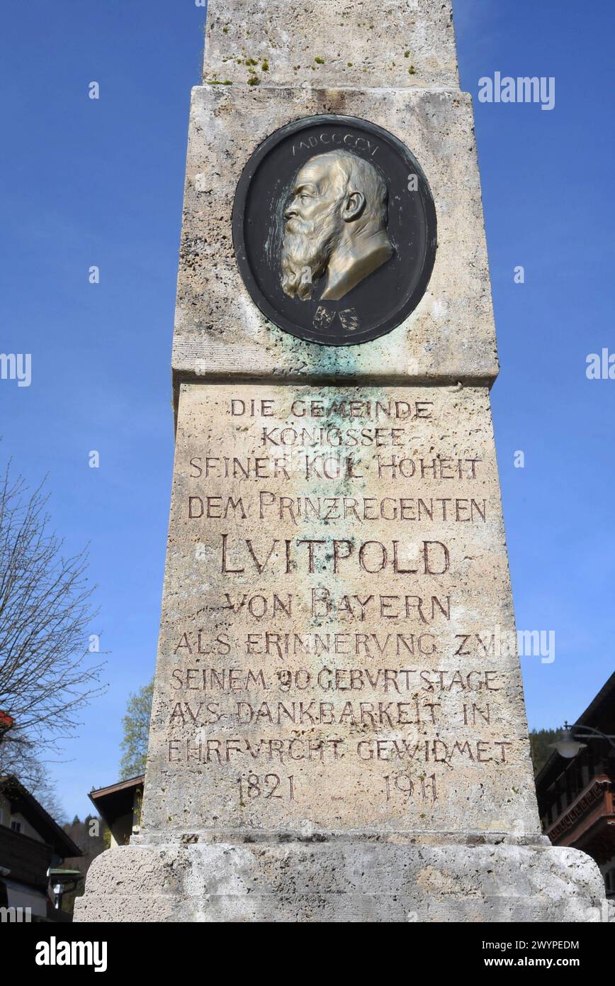Prinzregenten Luitpold von Bayern Denkmal Koenigssee 06.04 2024 ...