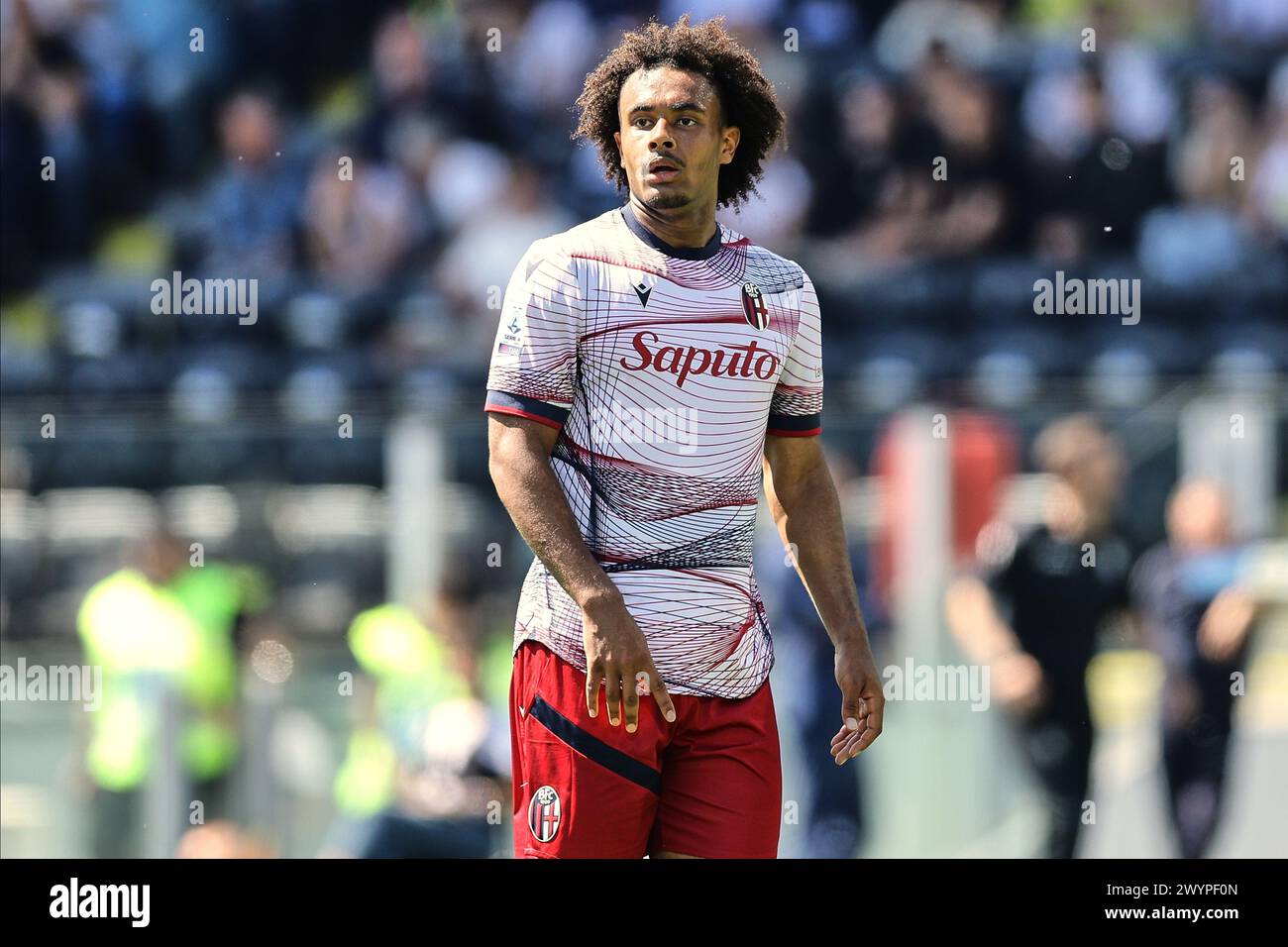 Bologna's Dutch forward Joshua Zirkzee looks during the Serie A ...