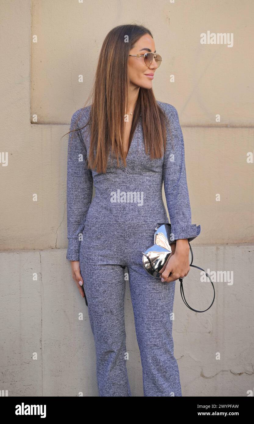 Tamara Kalinic street style outfit after Chiara Boni fashion show ...