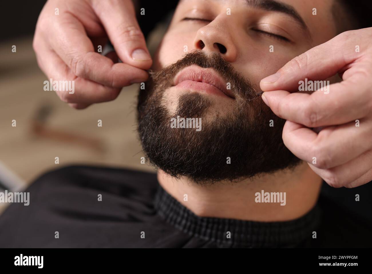 Mustache haircut hi-res stock photography and images - Alamy