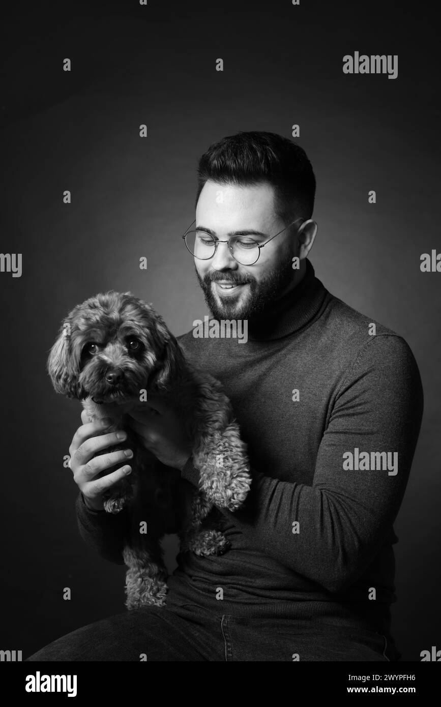 Maltipoo studio Black and White Stock Photos & Images - Alamy