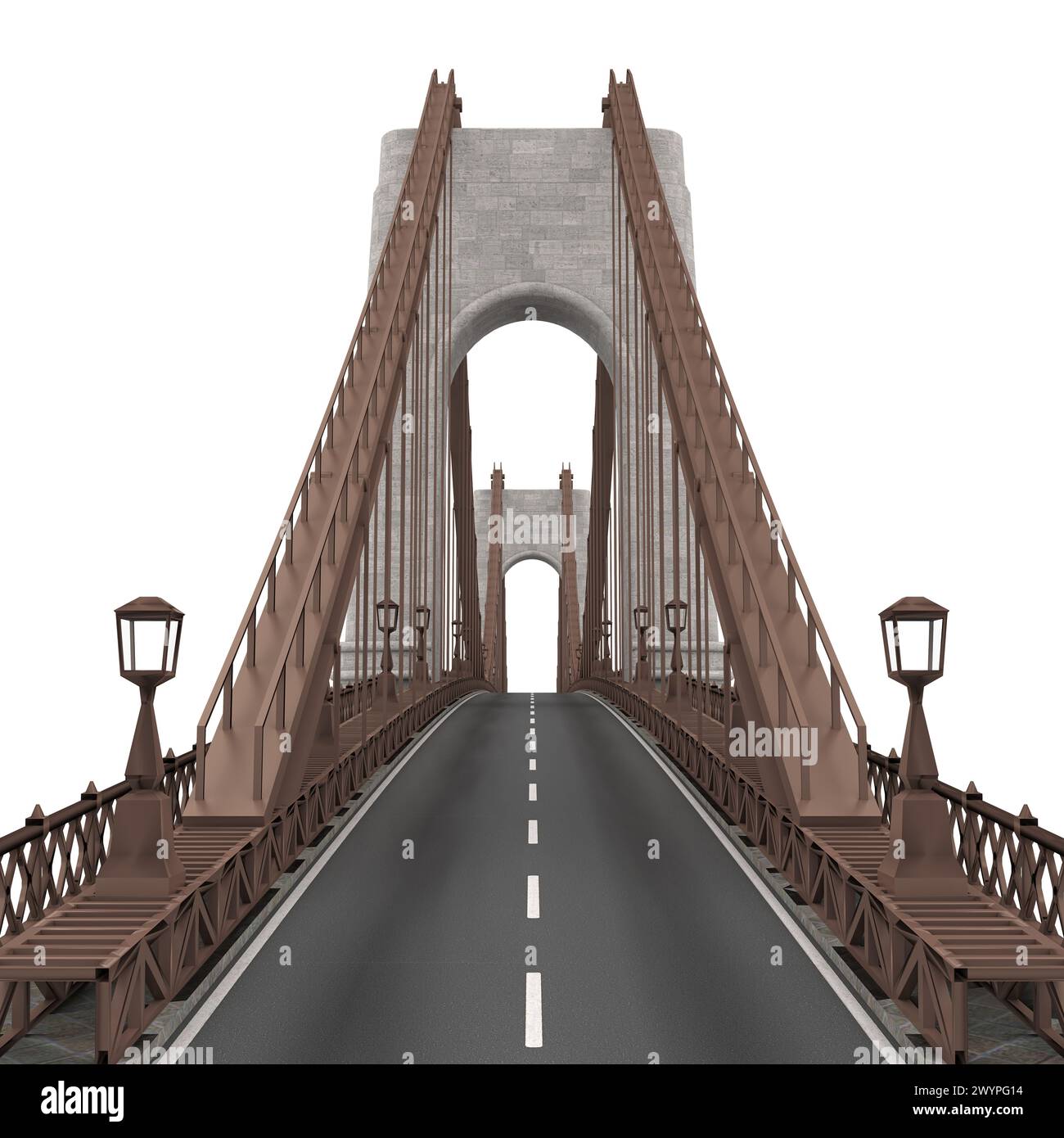 Modern Bridge Isolated Stock Photo - Alamy