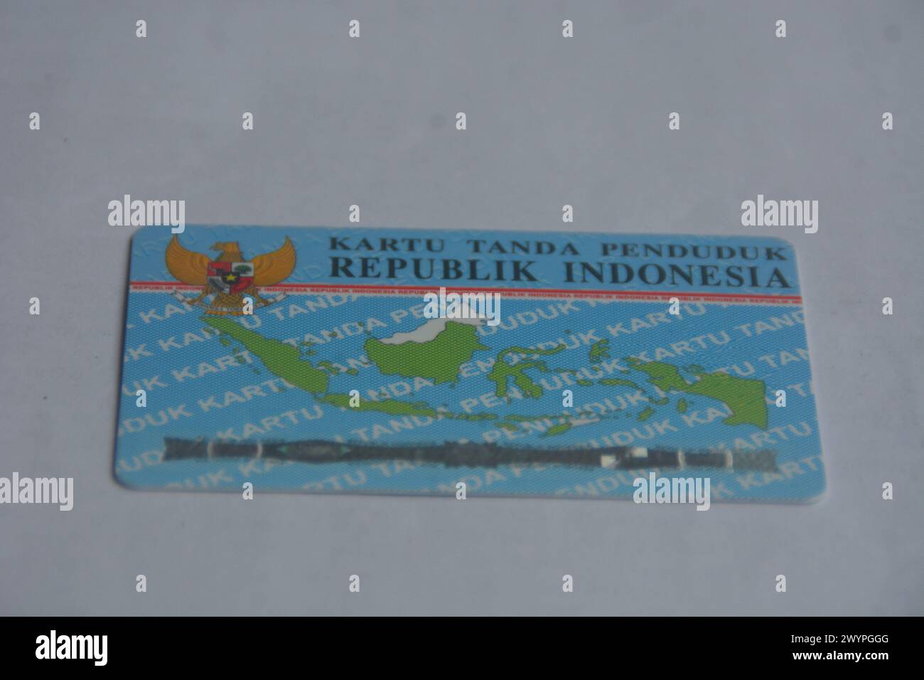 close up top view on identity card in indonesia. Identity cards must be ...