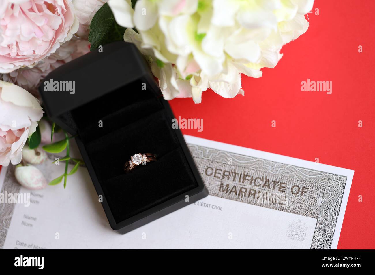Canadian Certificate of registration of marriage blank document and ...