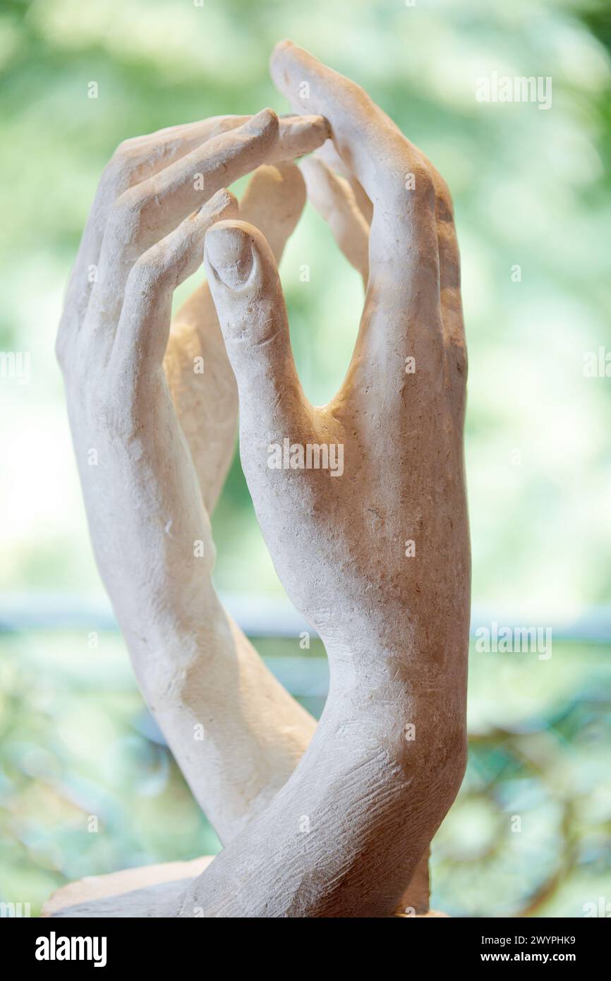 The Cathedral, sculpture by Auguste Rodin. Rodin Museum. Paris. France ...