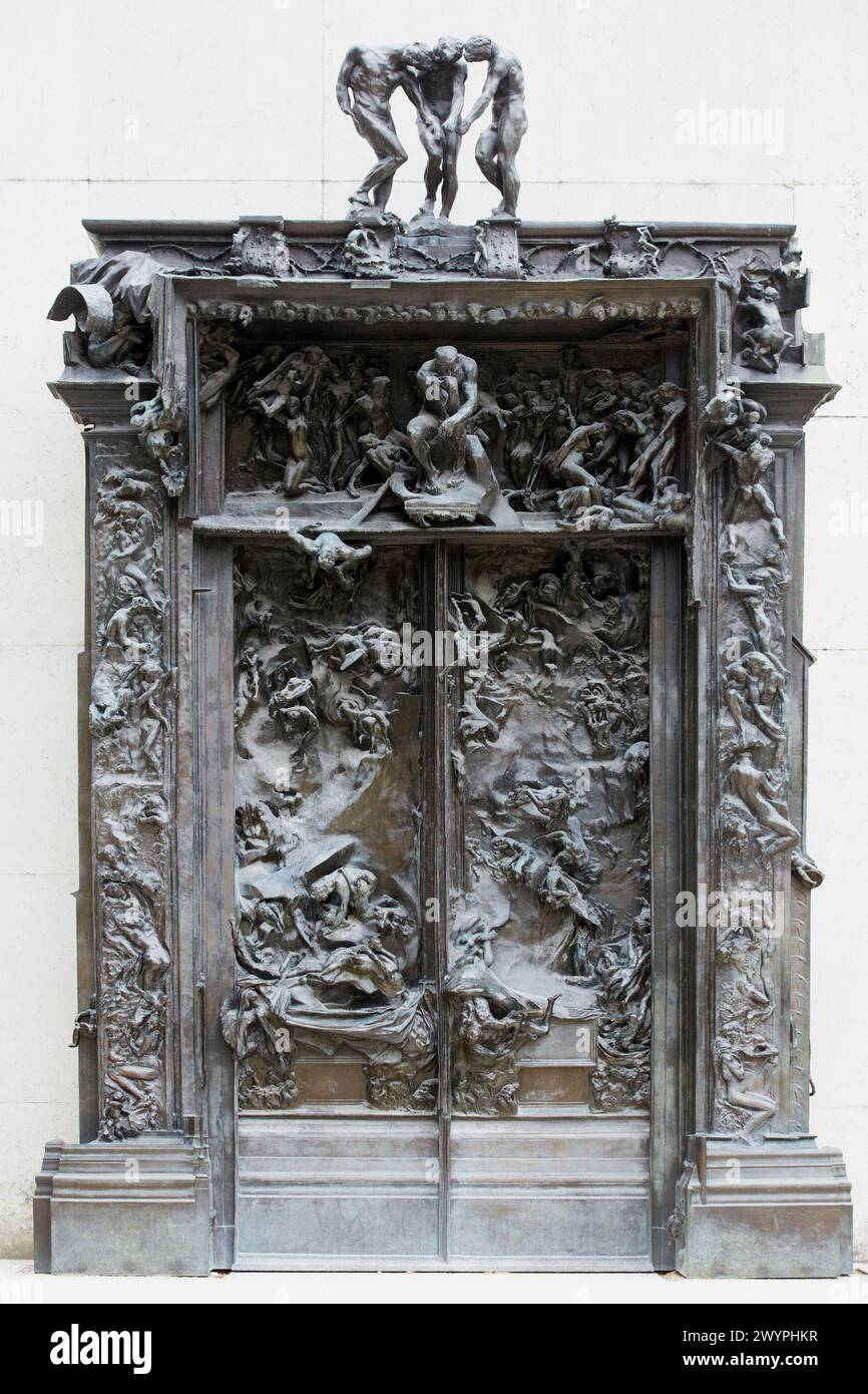 "The Gates of Hell", sculpture by Auguste Rodin. Rodin Museum. Paris ...