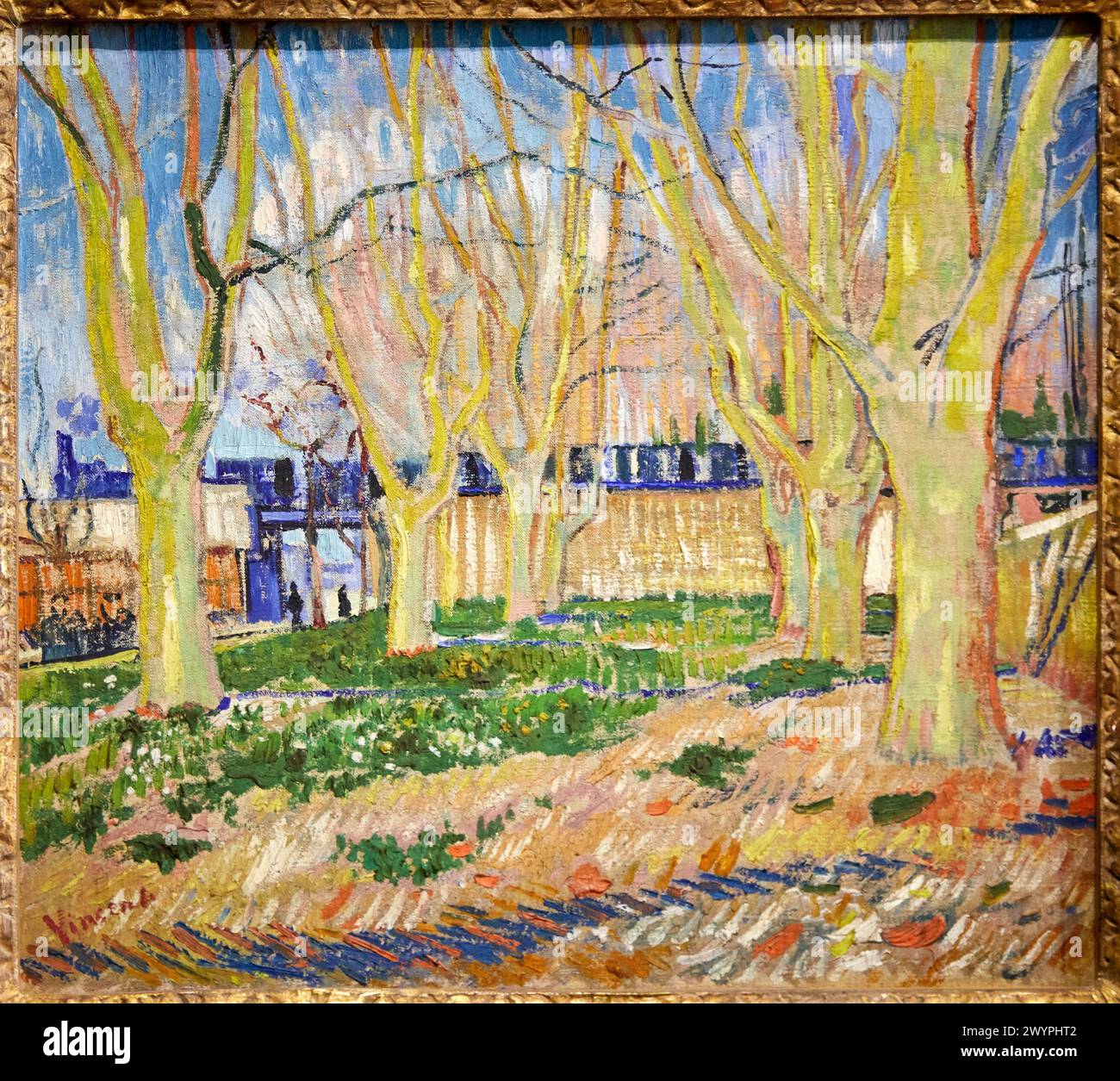 "View of the Viaduct in Arles", known as "The Blue Train". Vincent Van ...