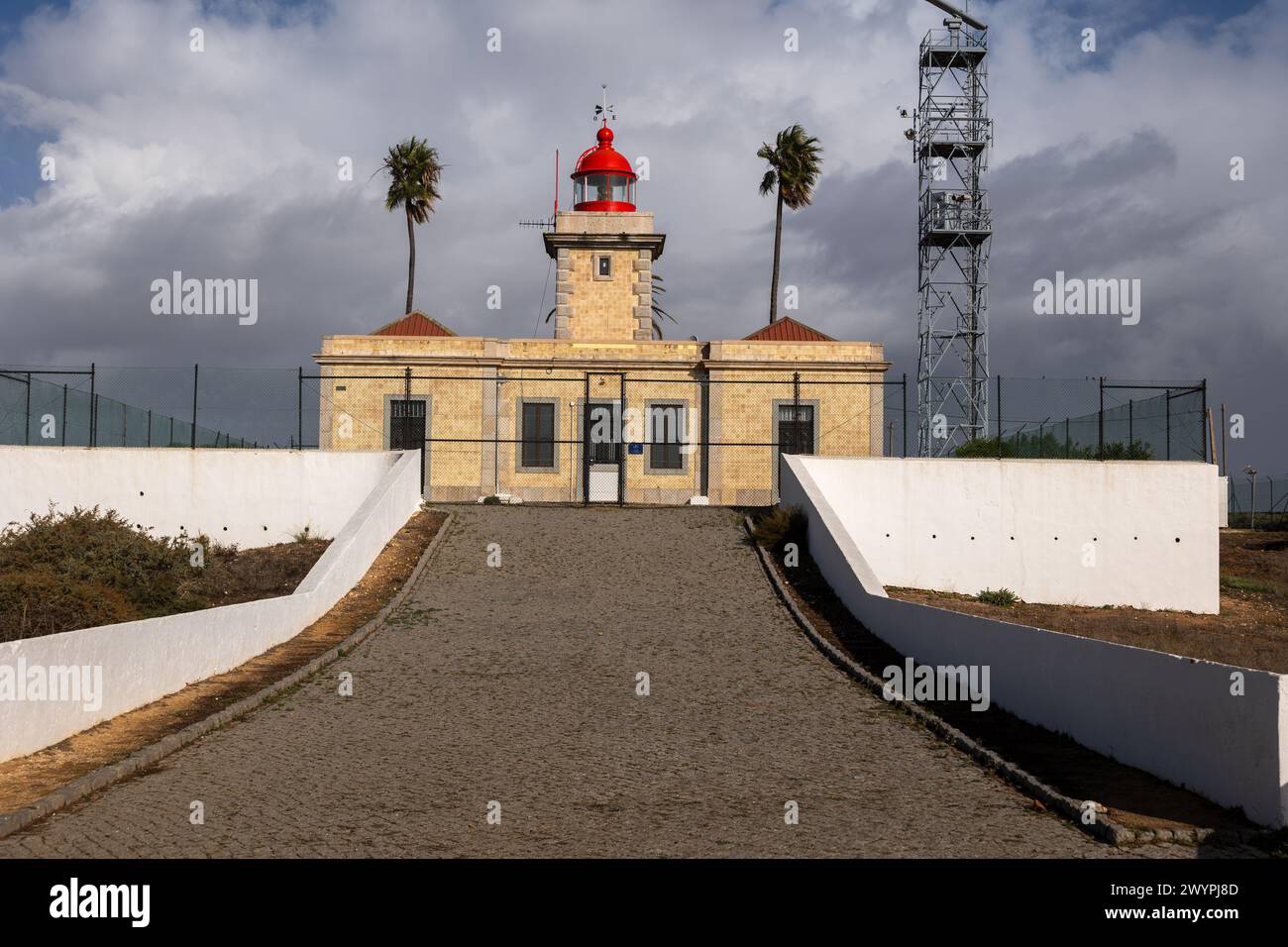 Farol da Ponta da Piedade lighthouse in Lagos, Algarve, Portugal. Stone ...
