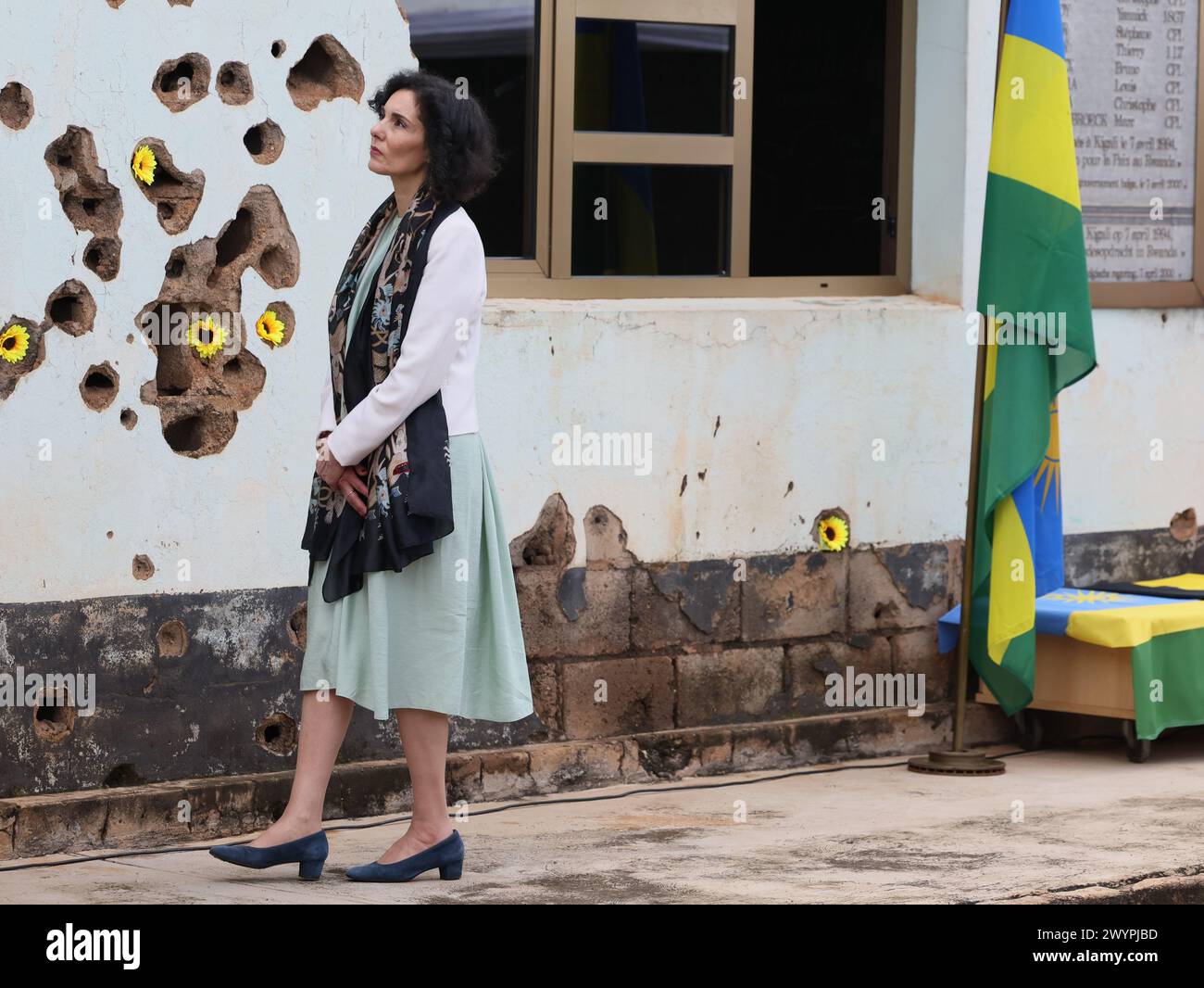Kigali, Rwanda. 08th Apr, 2024. Foreign minister Hadja Lahbib pictured ...