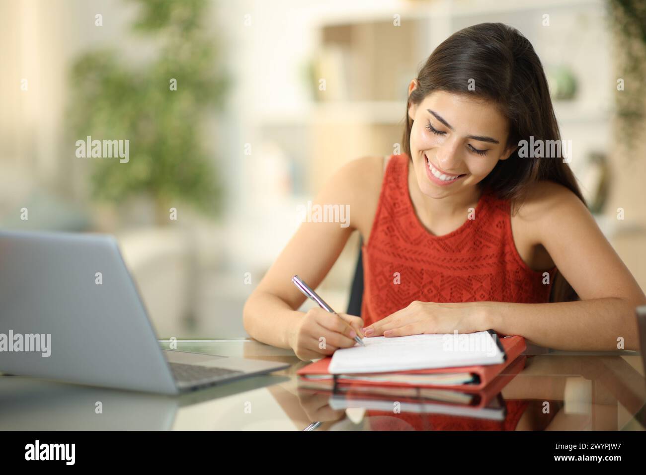 High school student writing a letter hi-res stock photography and ...