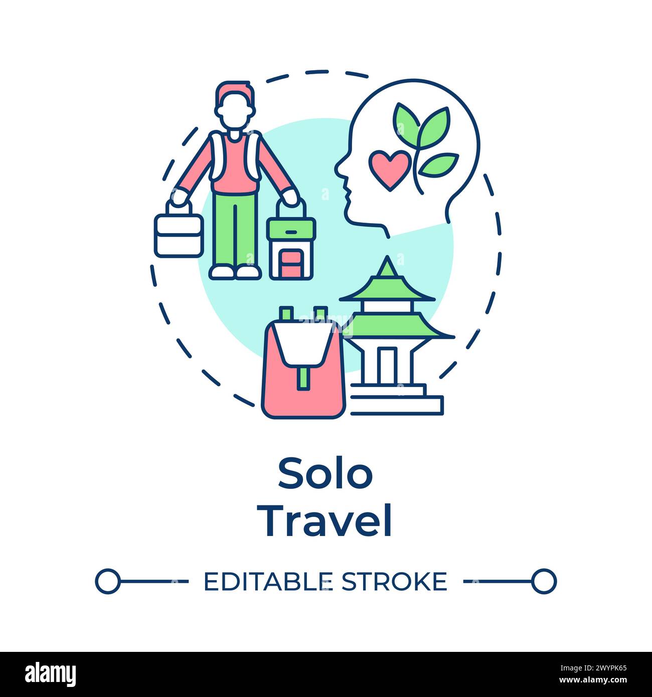 Solo travel multi color concept icon Stock Vector Image & Art - Alamy Solo travel multi color concept icon Stock Vector Image & Art - Alamy