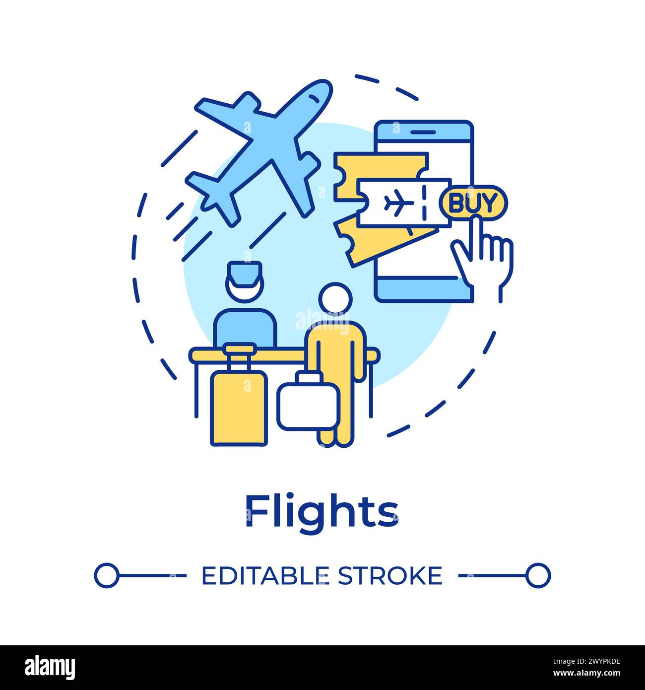 Book flights online Stock Vector Images - Alamy