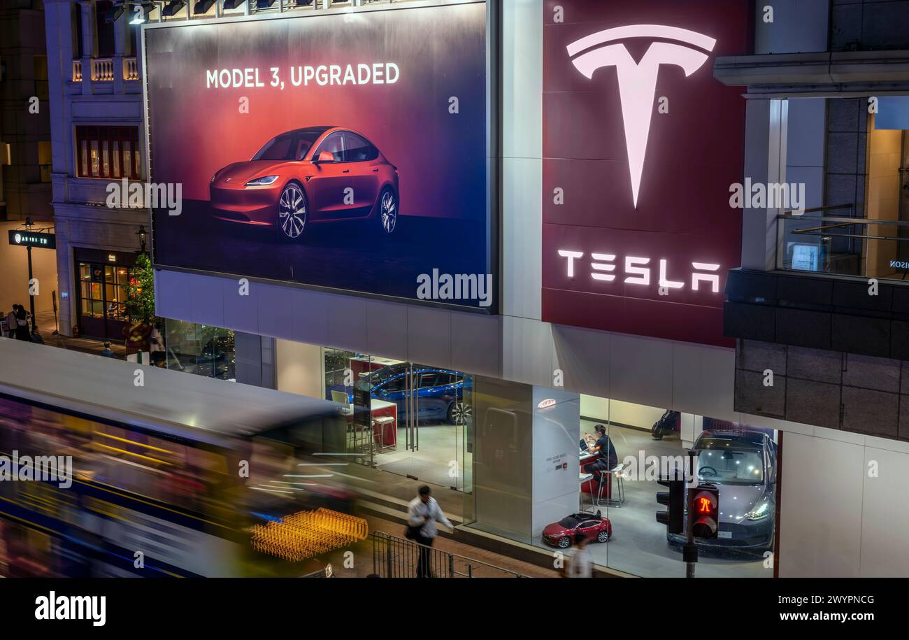 Tesla Cars, Hong Kong, China Stock Photo - Alamy