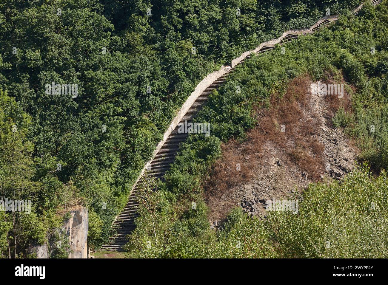 Mauthausen concentration camp. Stairs of death. Stone quarry. Austria ...
