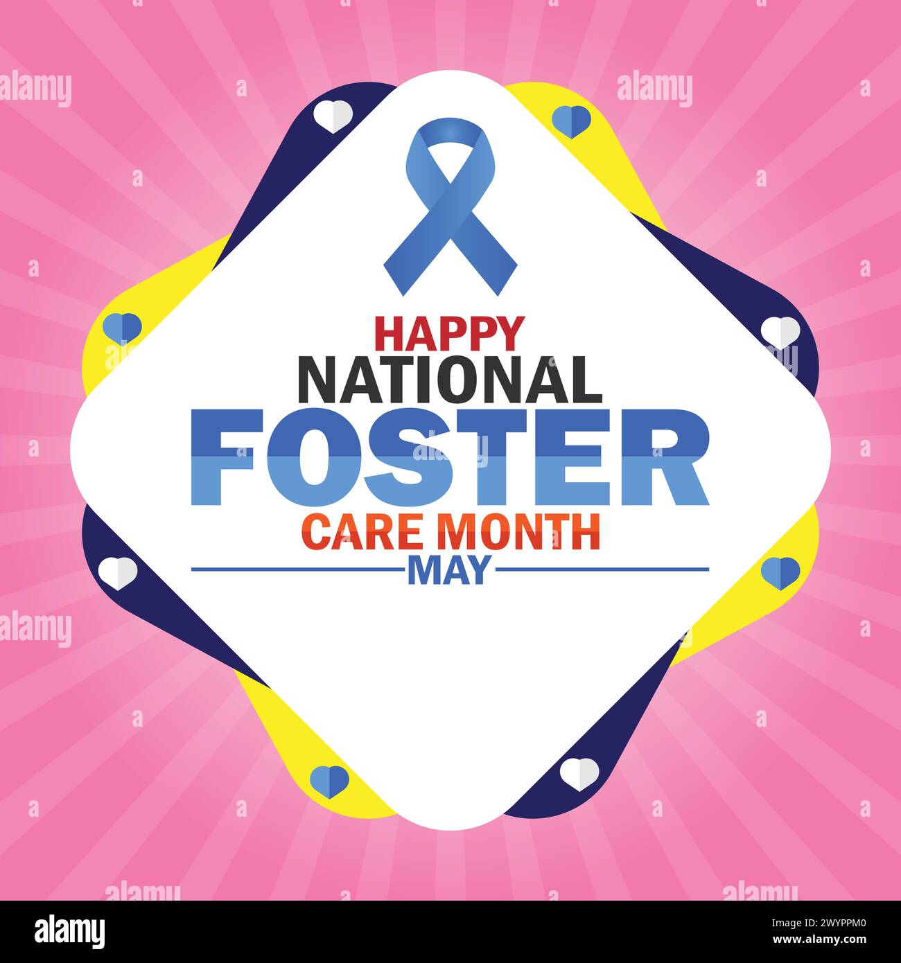 Happy National Foster Care Month May. Holiday concept. Template for ...
