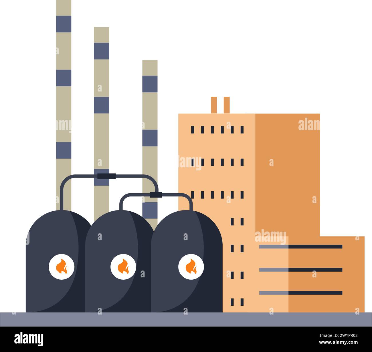Oil gas industry industrial complex Stock Vector Images - Alamy