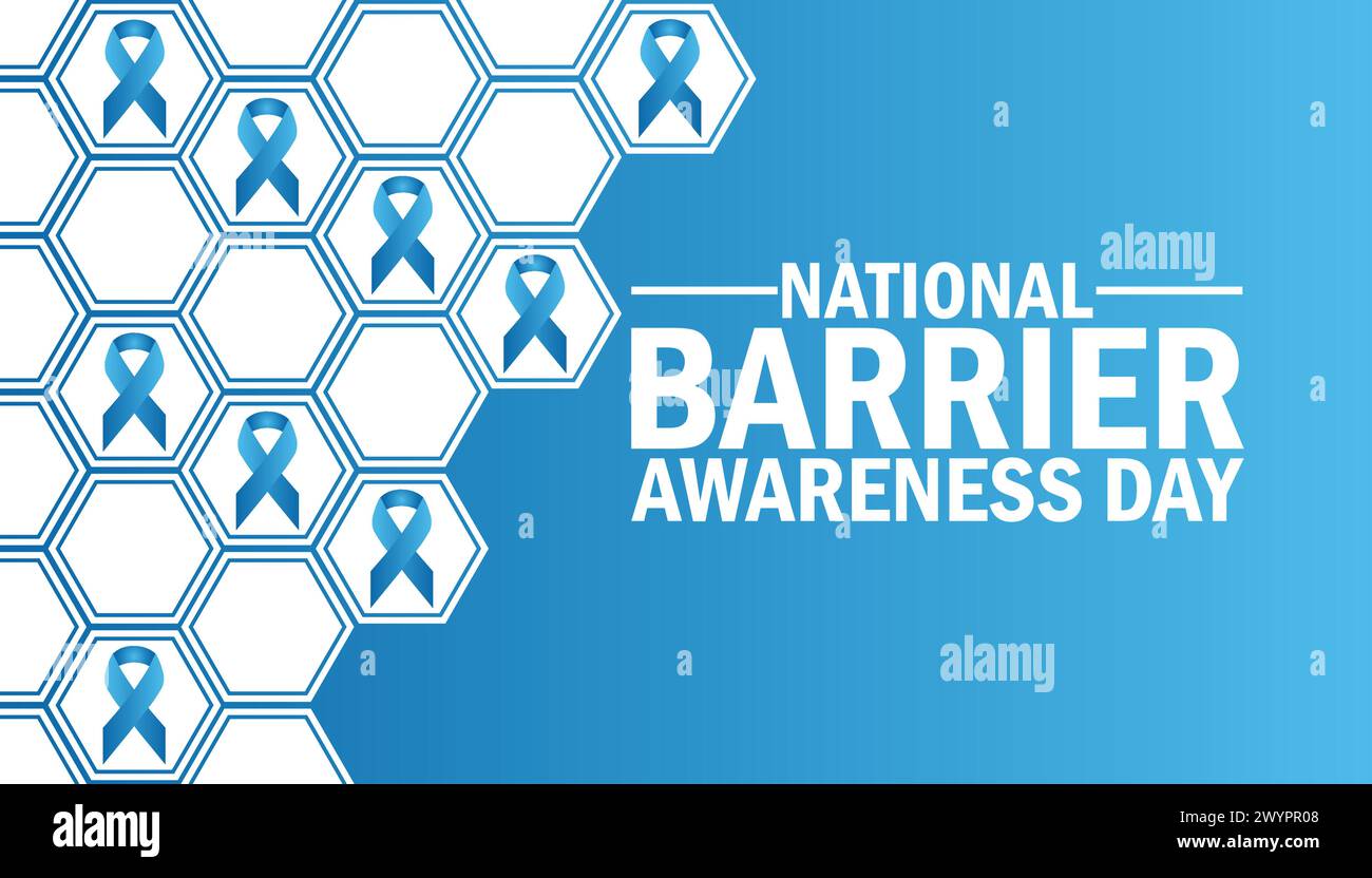 National Barrier Awareness Day wallpaper with shapes and typography ...