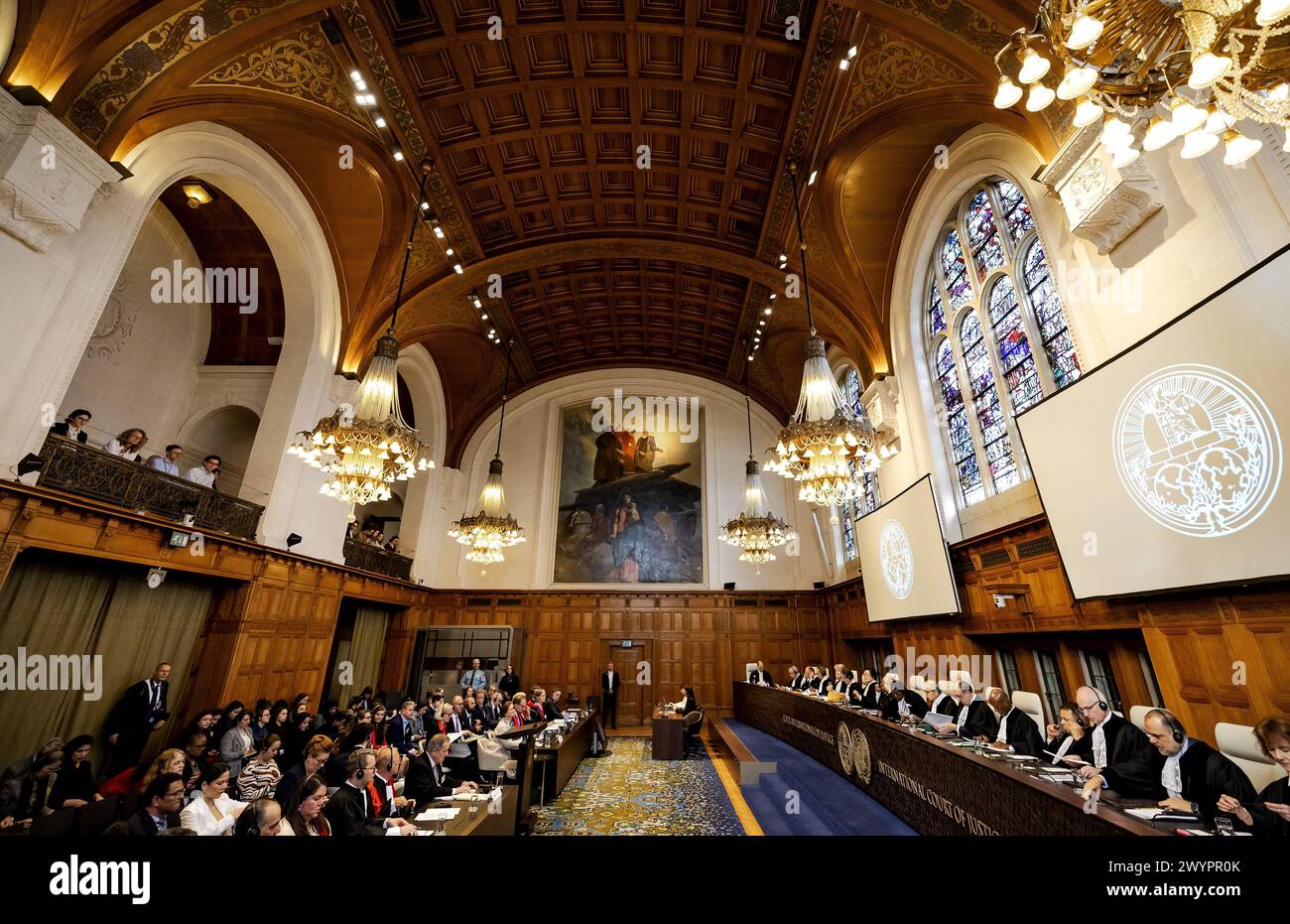 THE HAGUE - Overview of the court during a hearing at the International ...
