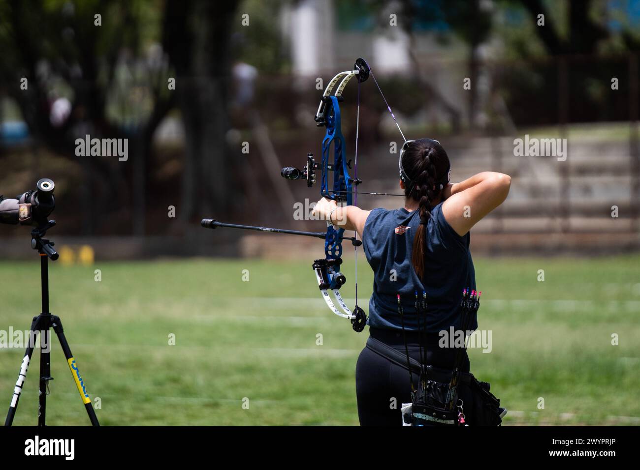 Medellin, Colombia. 07th Apr, 2024. Archers participate during ...