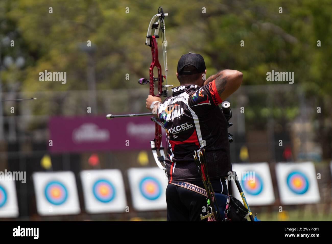 Medellin, Colombia. 07th Apr, 2024. Archers participate during ...