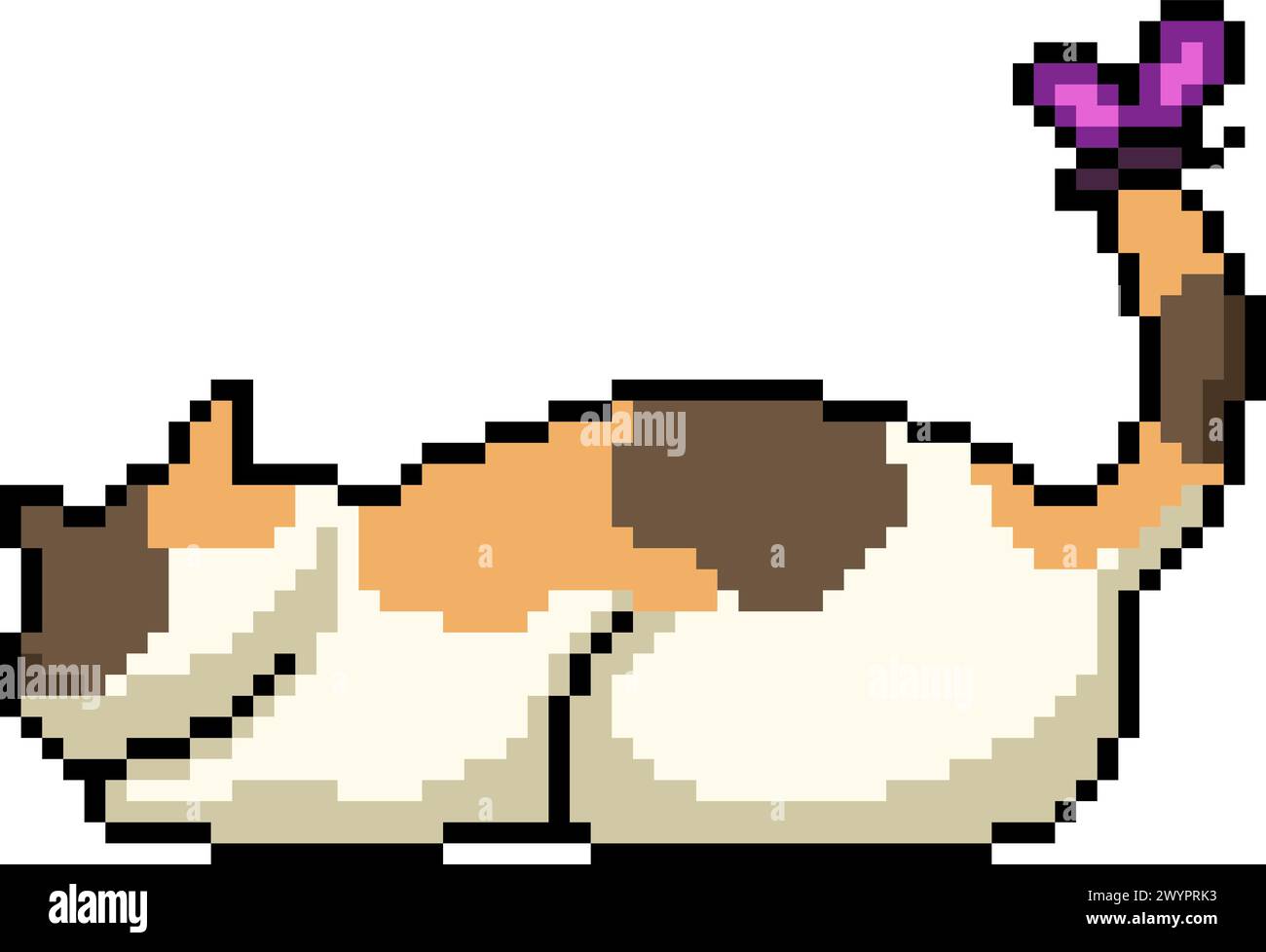 Cat pixel art Cut Out Stock Images & Pictures - Alamy