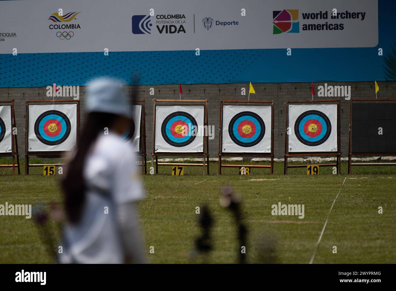 Medellin, Colombia. 05th Apr, 2024. Archers participate during ...