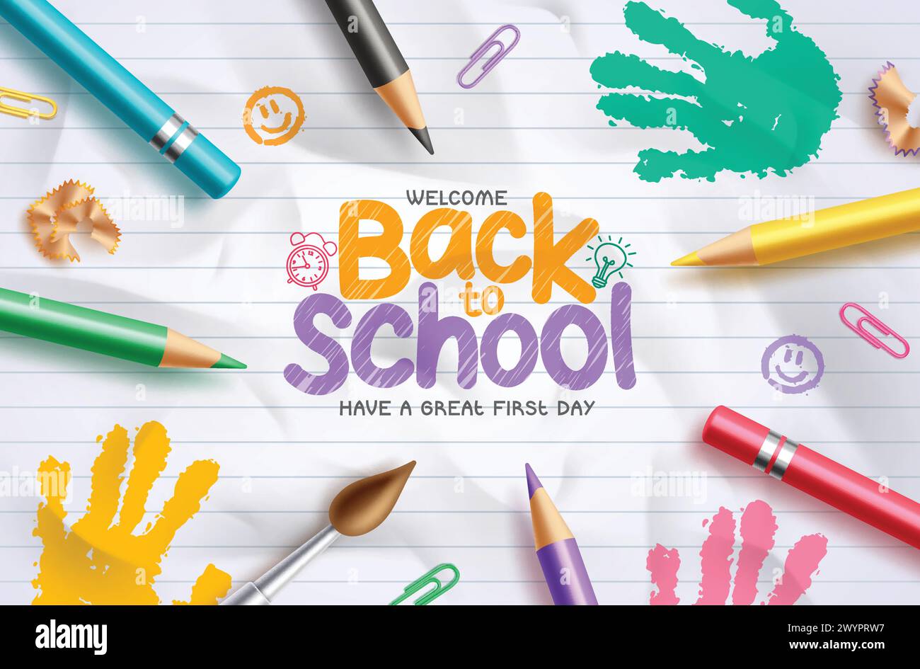 Back to school text vector background design. Welcome back to school ...