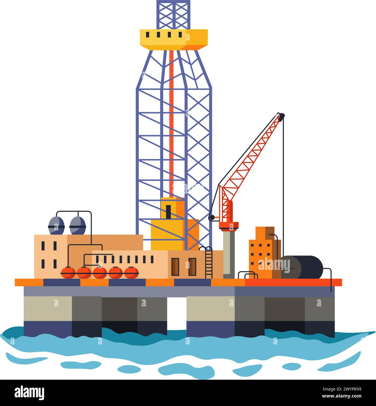 Marine Drilling Platform Vector Art Stock Vector Image & Art - Alamy
