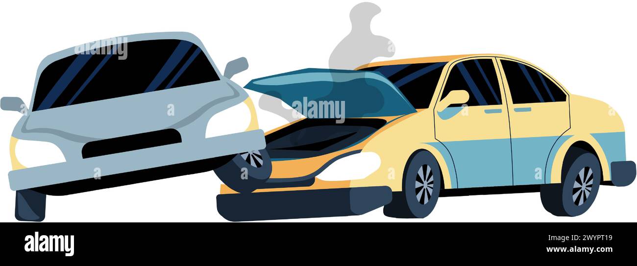 Rear-End Car Crash Vector Scene Stock Vector Image & Art - Alamy