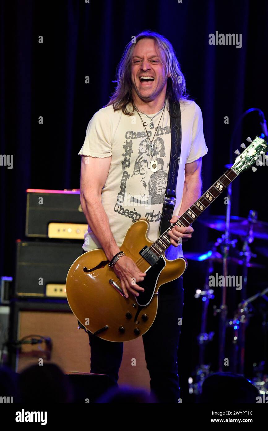 April 7, 2024, Corona, Ca, USA: Tony Higbee Guitar for Keifer Band ...