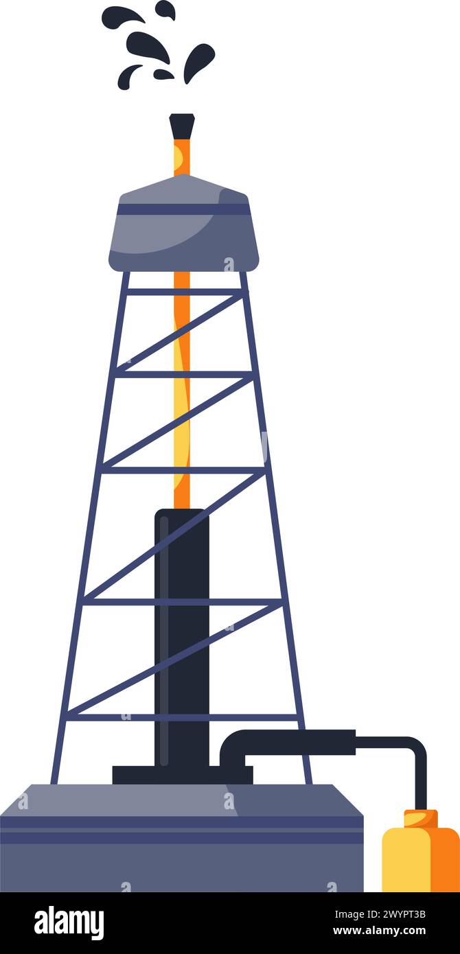 Oil Rig Tower Vector Illustration Stock Vector Image & Art - Alamy