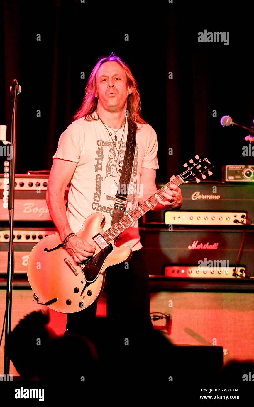 April 7, 2024, Corona, Ca, USA: Tony Higbee Guitar for Keifer Band ...