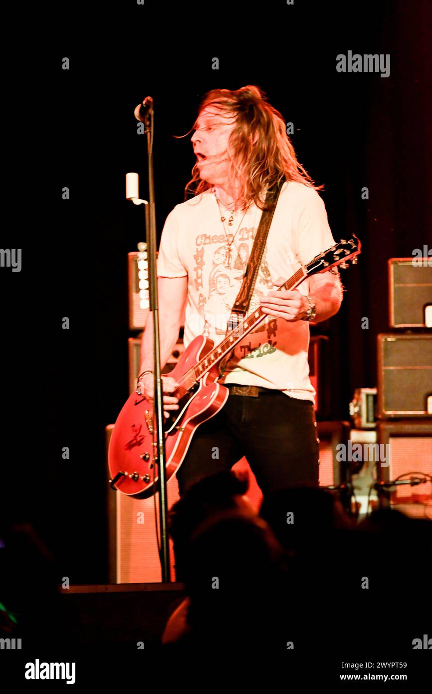 April 7, 2024, Corona, Ca, USA: Tony Higbee Guitar for Keifer Band ...