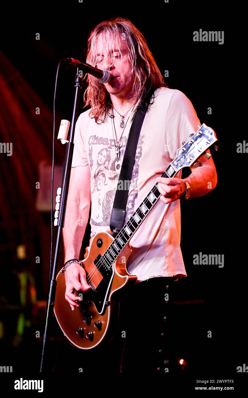 April 7, 2024, Corona, Ca, USA: Tony Higbee Guitar for Keifer Band ...