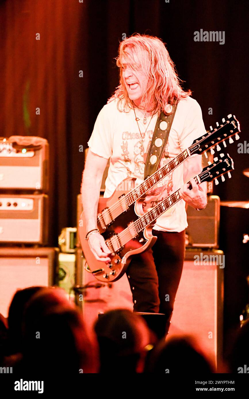 April 7, 2024, Corona, Ca, USA: Tony Higbee Guitar for Keifer Band ...