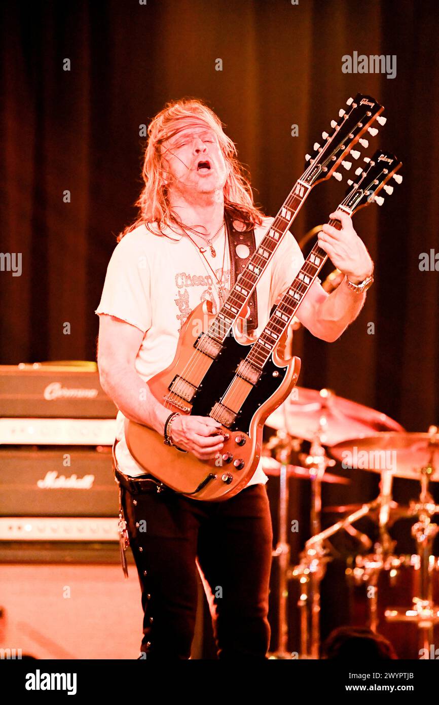 April 7, 2024, Corona, Ca, USA: Tony Higbee Guitar for Keifer Band ...