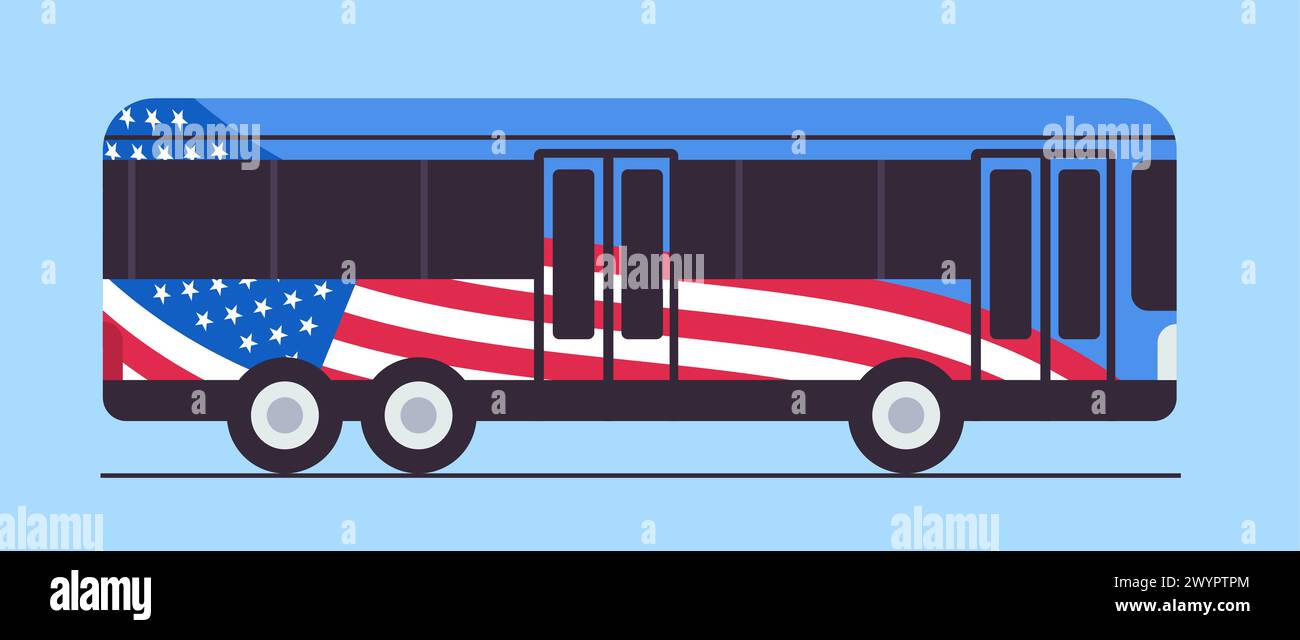 American campaign bus Stock Vector Images - Alamy