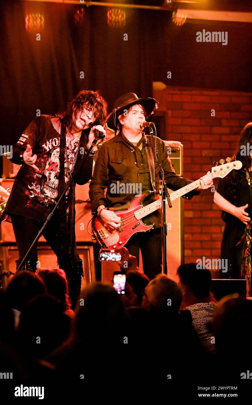 April 7, 2024, Corona, Ca, USA: Billy Mercer Base Guitar and Tom Keifer ...