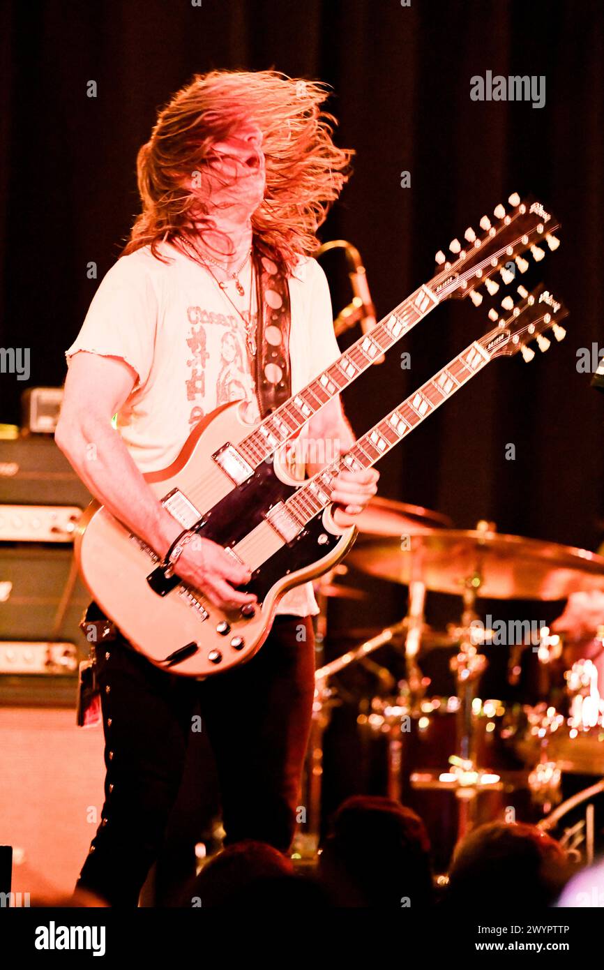 April 7, 2024, Corona, Ca, USA: Tony Higbee Guitar for Keifer Band ...