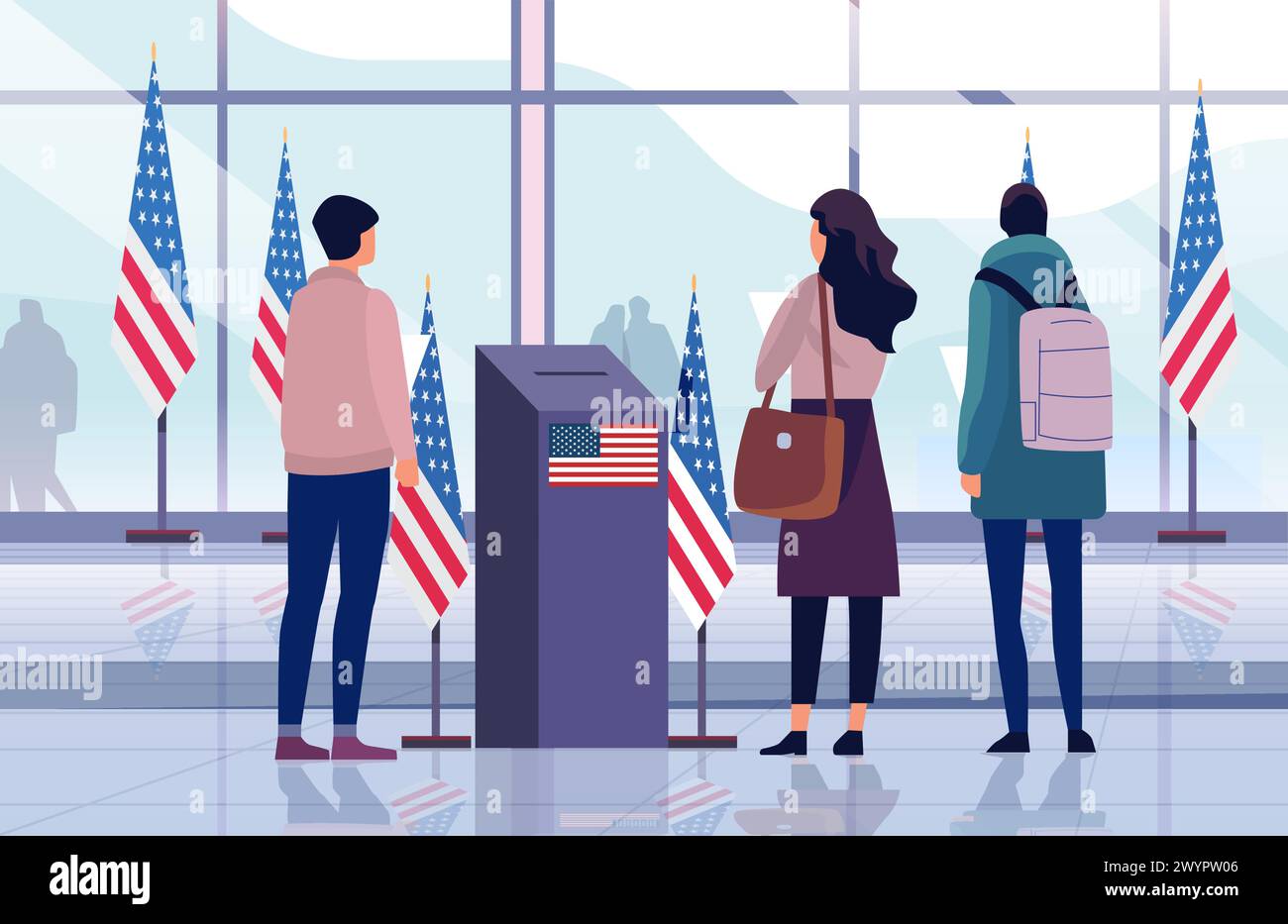 Station of polling station Stock Vector Images - Alamy